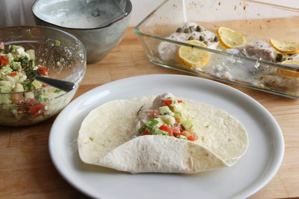Wraps de pescado estilo mediterráneo - El Sabor de lo Bueno
