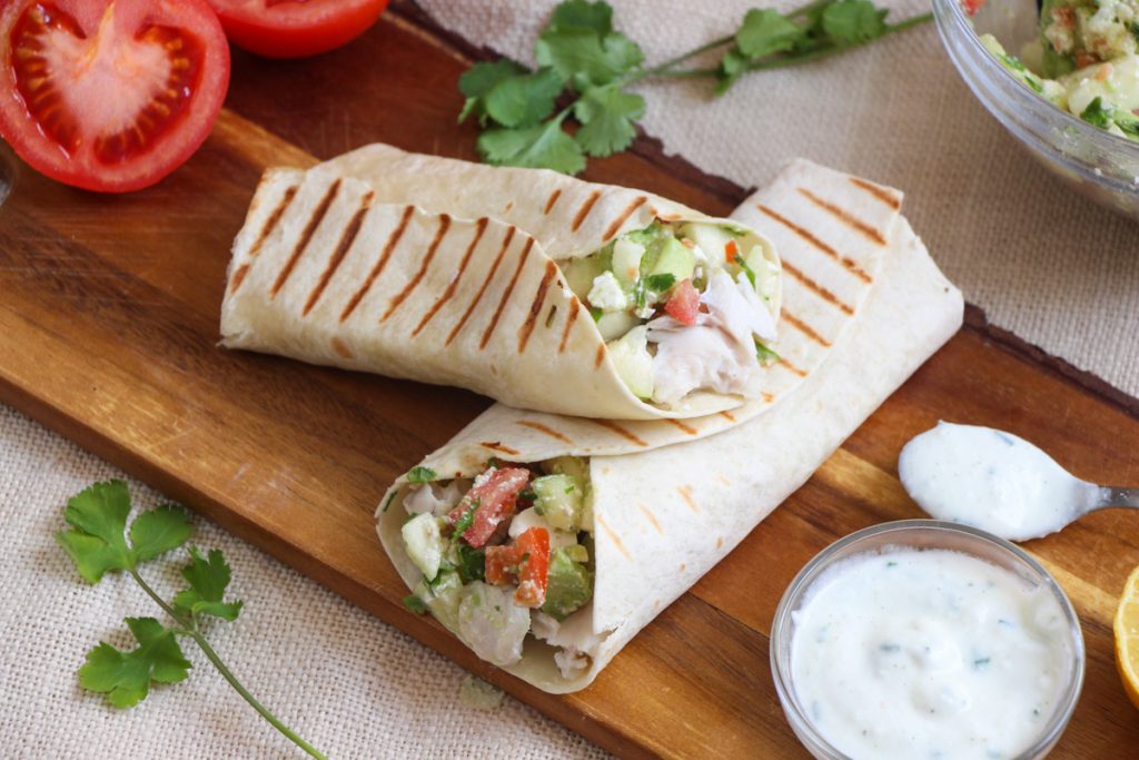 Wraps de pescado estilo mediterráneo - El Sabor de lo Bueno